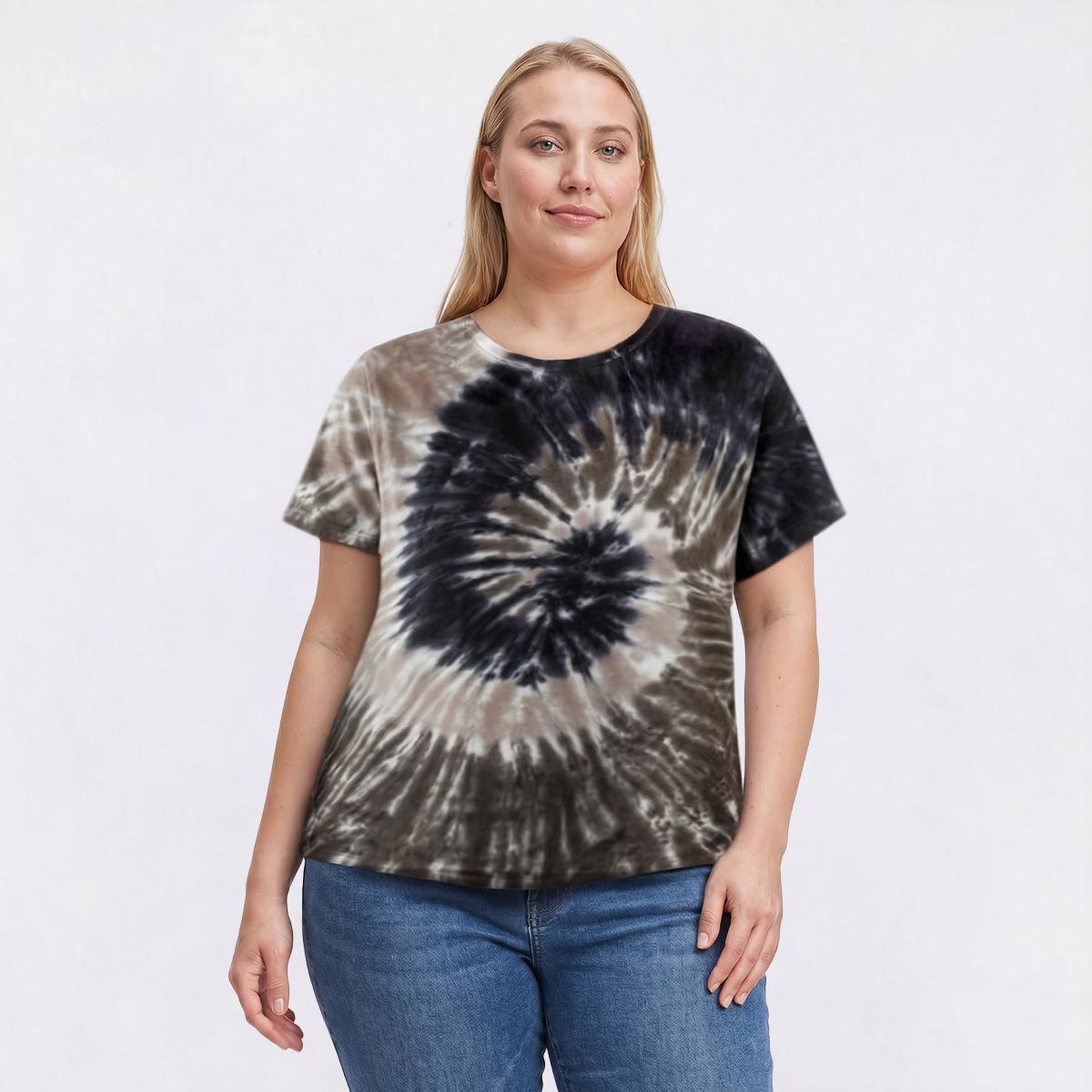Click here for Plus Size Mountain Ridge Short Sleeve Tie Dye Tee prices